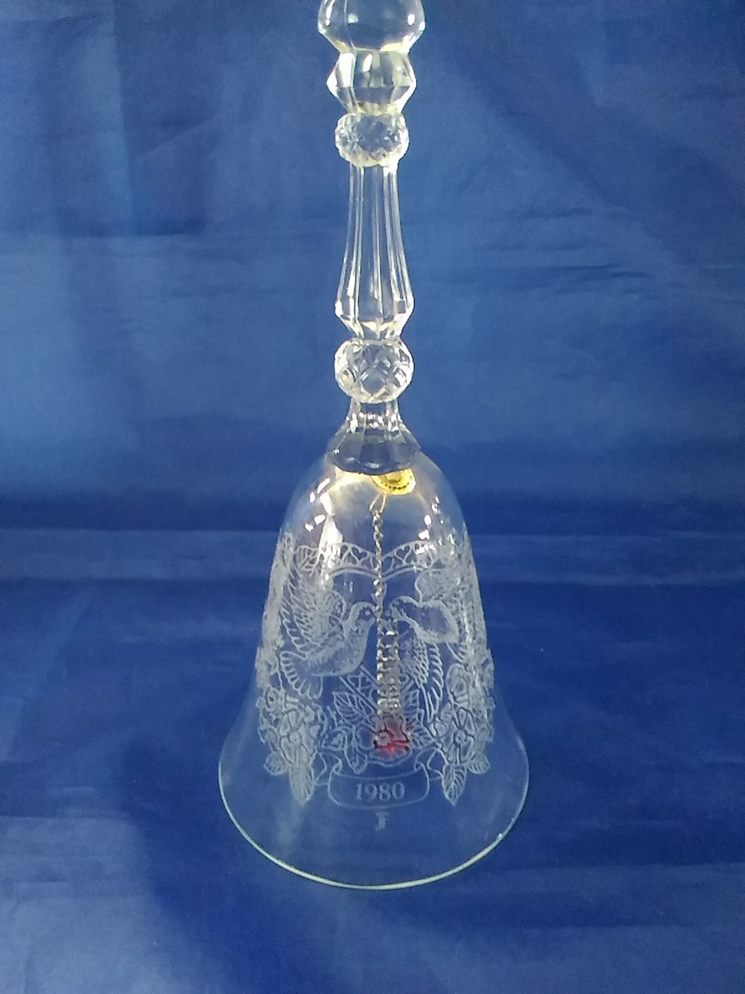 A Fostoria Clear Crystal Bell for a Wedding in 1980 With Two Etched ...