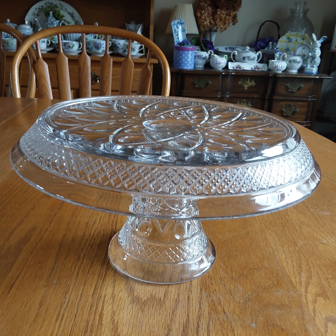 An Imperial Glass, Cape Cod Design, Pedestal Cake Stand for a 9 Inch ...