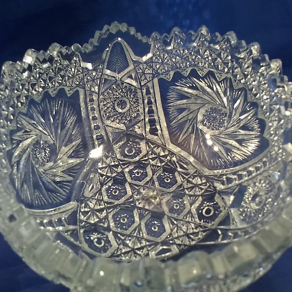 Sawtooth Edge Crystal Bowl - Etsy
