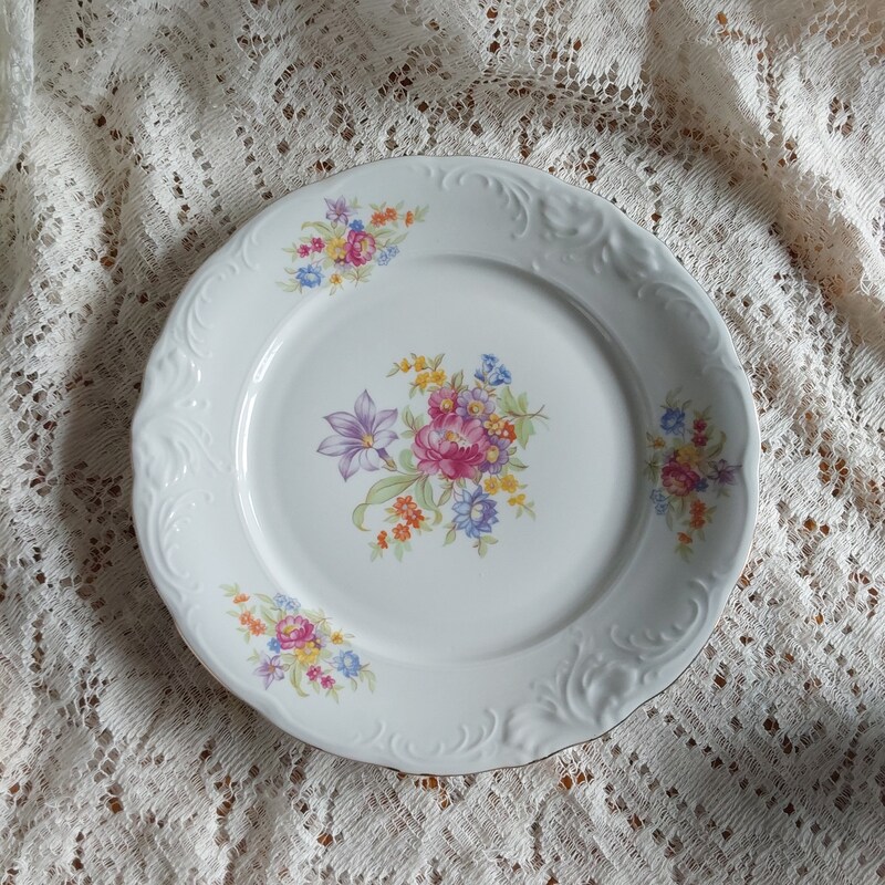 Floral China Plates - Etsy
