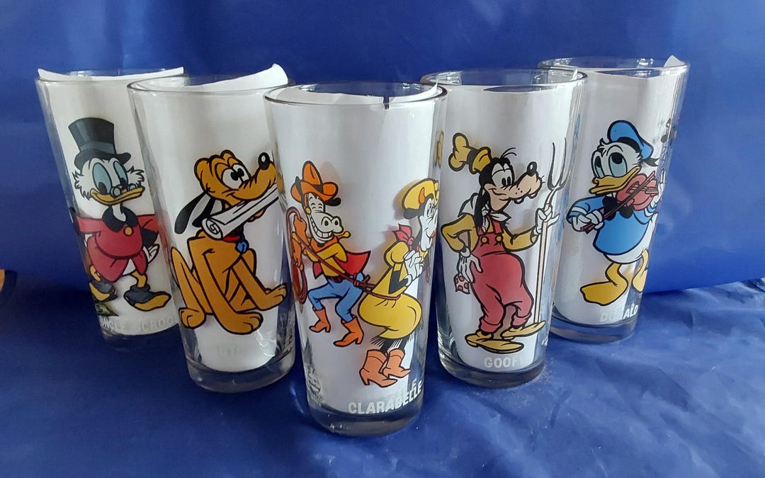 Five Different 1978 Disney Pepsi Glass Collector Tumblers. the Set ...