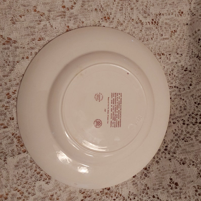 A 1950s Wedgwood Purple Transfer of Johhny Appleseed Commerative White ...