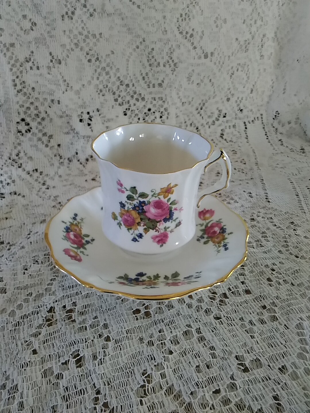 A White Hammersley Fine Bone China 8 Oz Cup and 6" Saucer From England ...