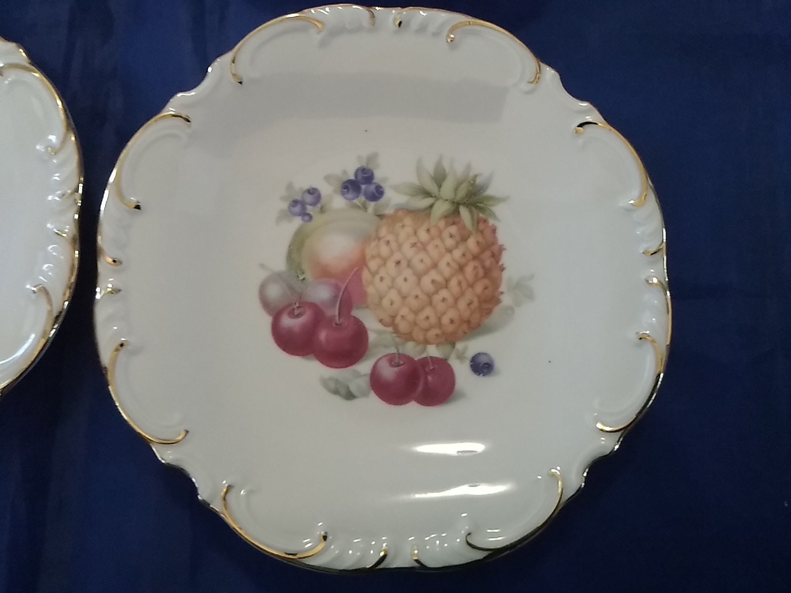 A Set of 6 Different Schumann Porcelain Scalloped Fruit and | Etsy