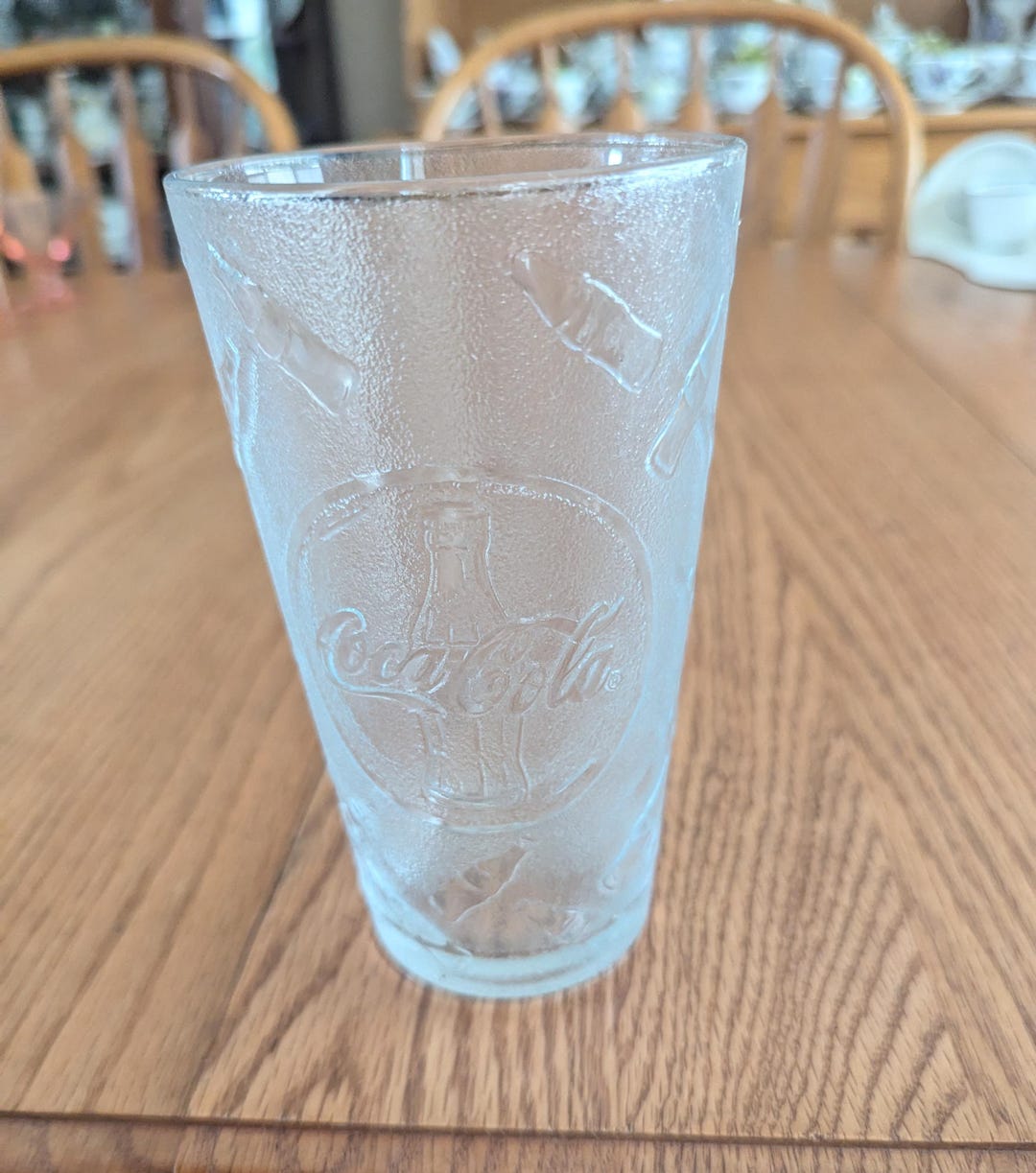 An Iconic 16 Oz Coke a Cola Glass Displaying Small Coke Bottles. Glass ...