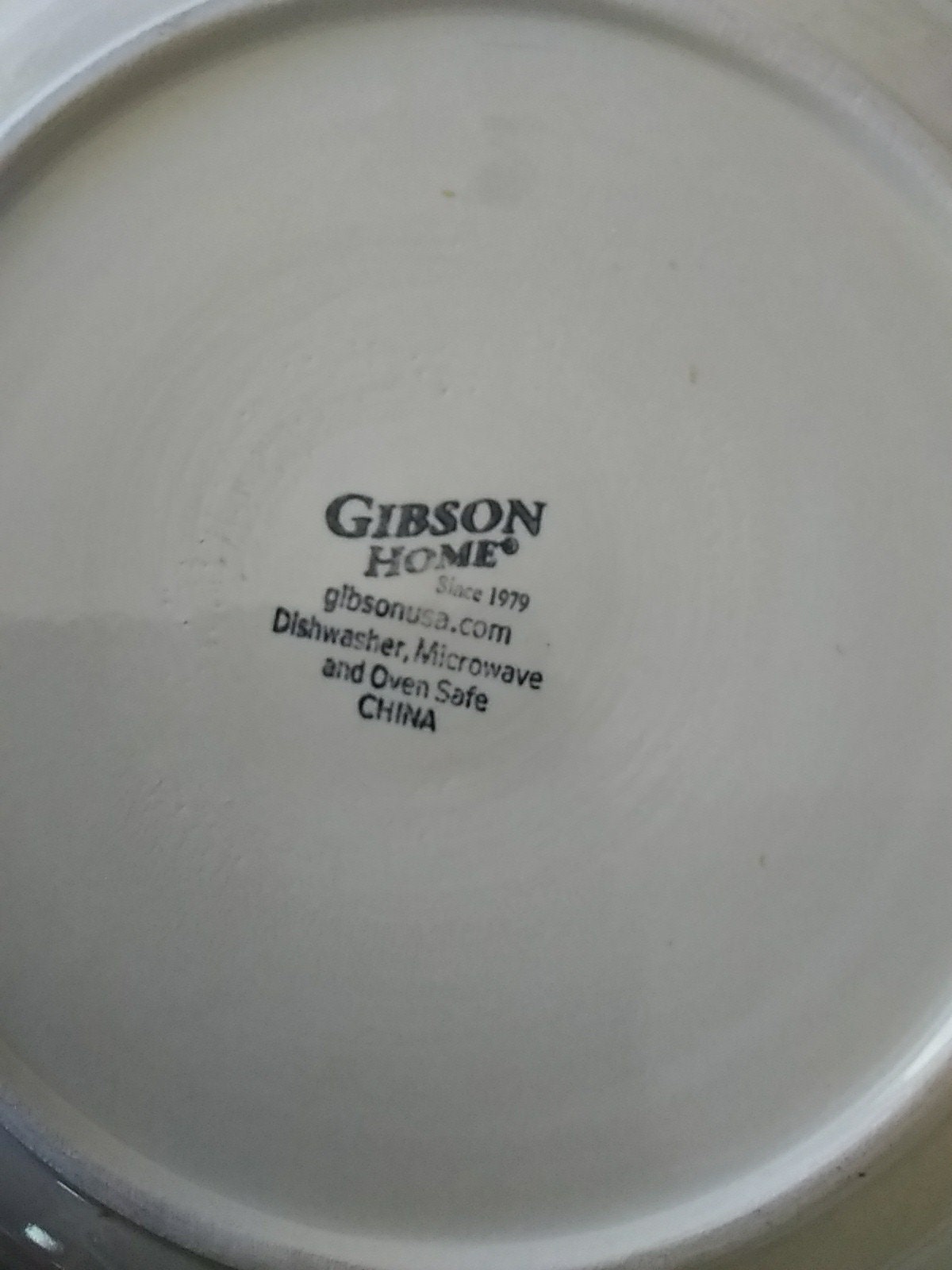 A Complete Set of 4 10.5" Gibson Dinner Plates in Their Swirled Pattern ...