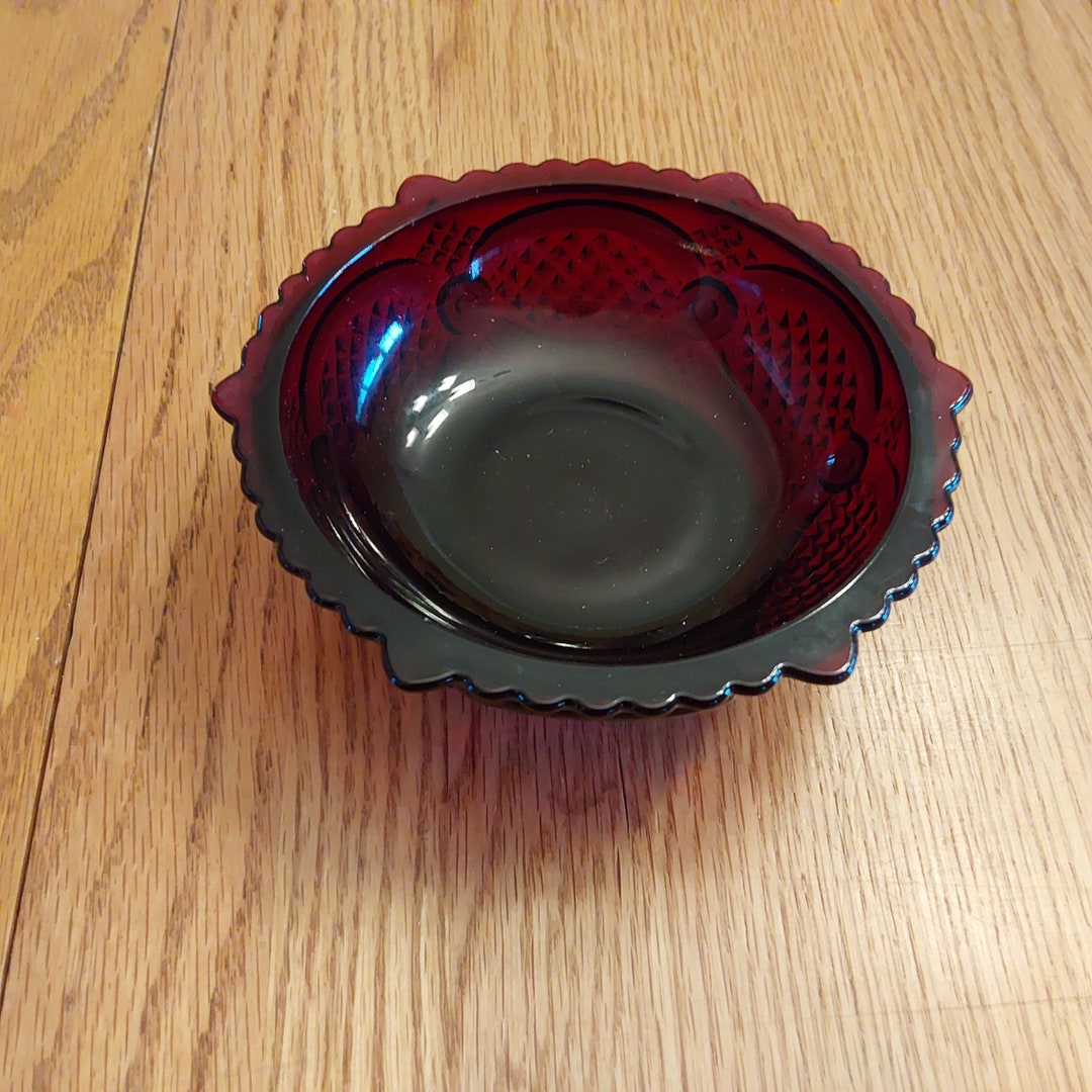 An Avon Ruby Red Cape Cod Collection, is an Individual 5.5 Footed ...