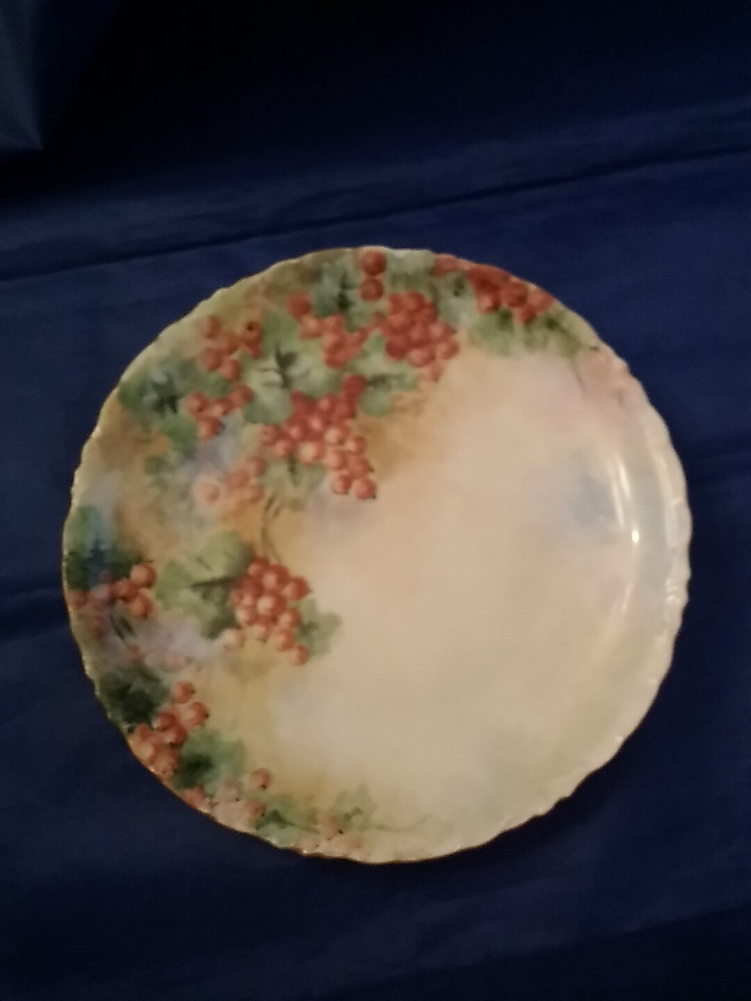 An Antique Rosenthal Bavarian Versailles Hand Painted Berry Plate With ...