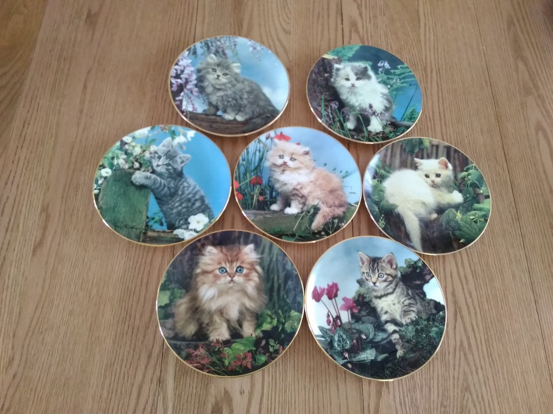 A Set of 7 Feline Friends Plate Collection by Guy Withers for Princeton ...