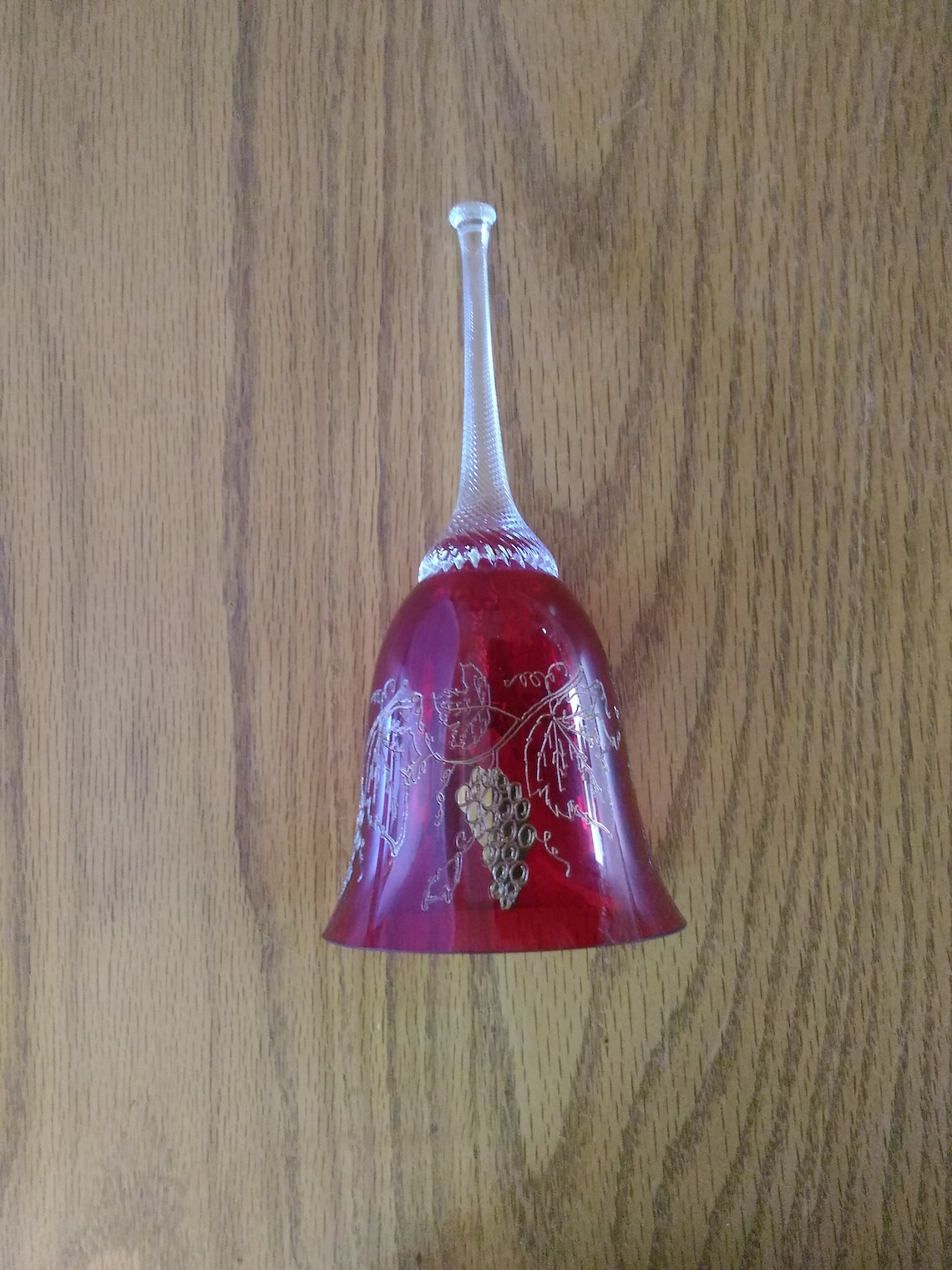 From Czechoslovakia a Beautiful Red Crystal Bell Decorated - Etsy UK