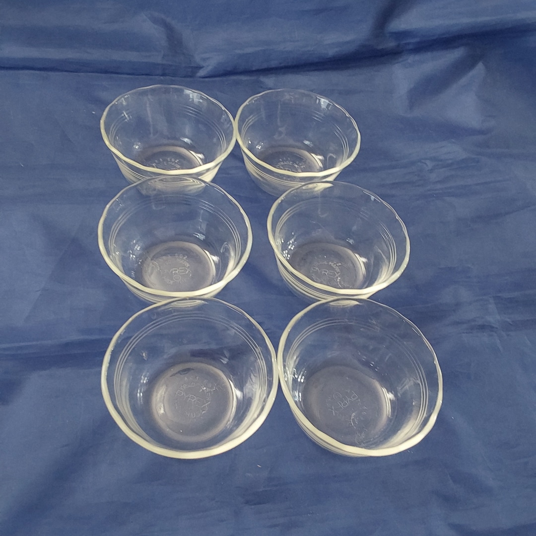A Set of 6 Clear Corning Pyrex Glass Custard Cups Are Number 463 That ...