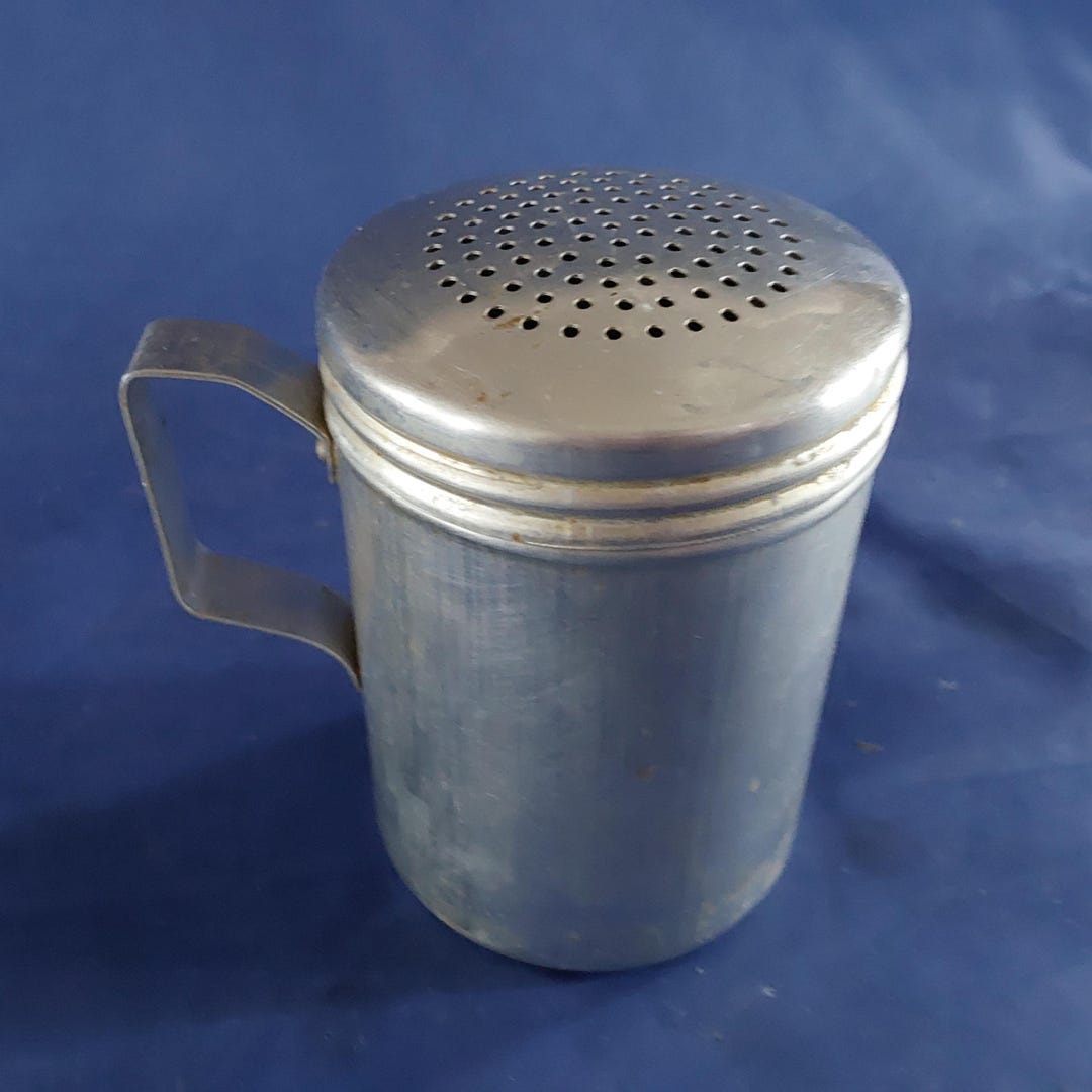 A Vintage Aluminum Dredge Shaker, 4" Tall, That is Used to Precisely ...
