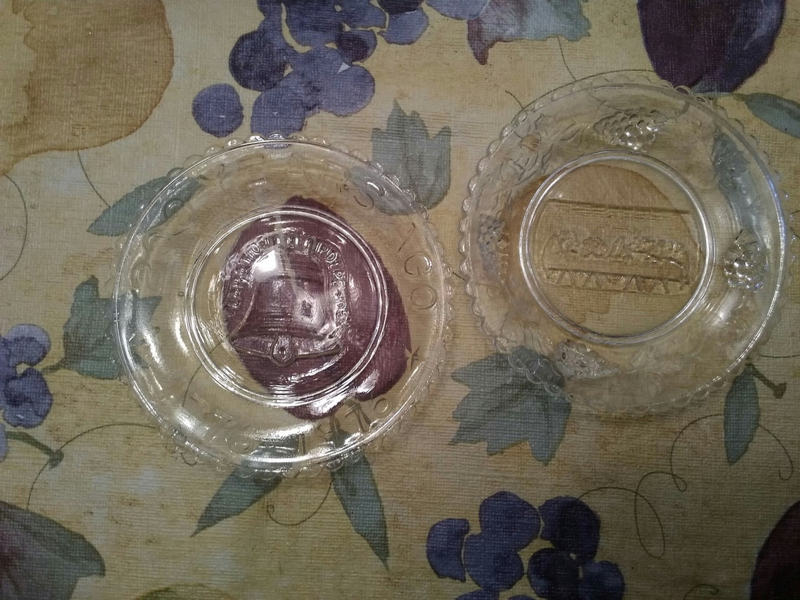 Mosser Glass Embossed Miniature Clear Glass Plate. Misc 344 - Etsy