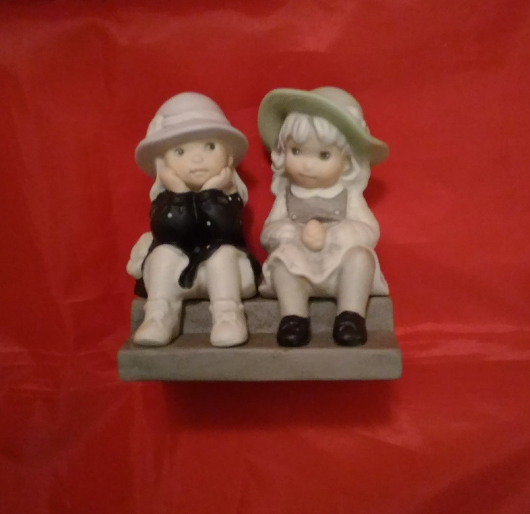 By Enesco Figurine of Two Little Girls Entitled - Etsy