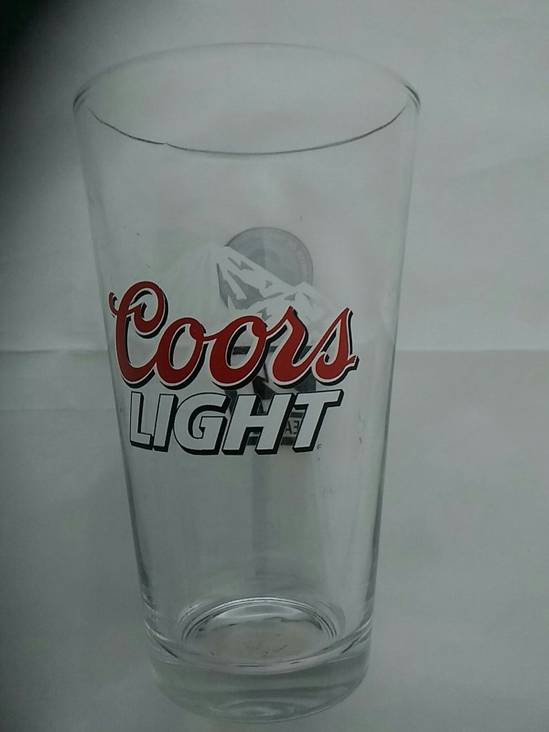 Set Of 4 Coors Beer Glasses Bar 335 Etsy