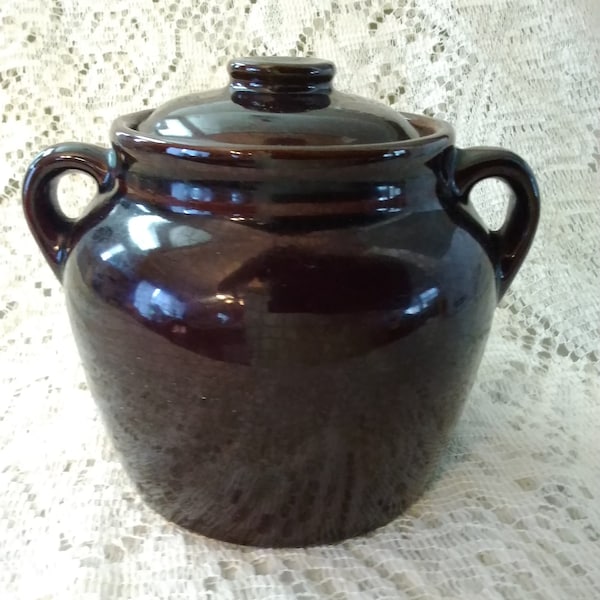 Stoneware Bean Pot - Etsy