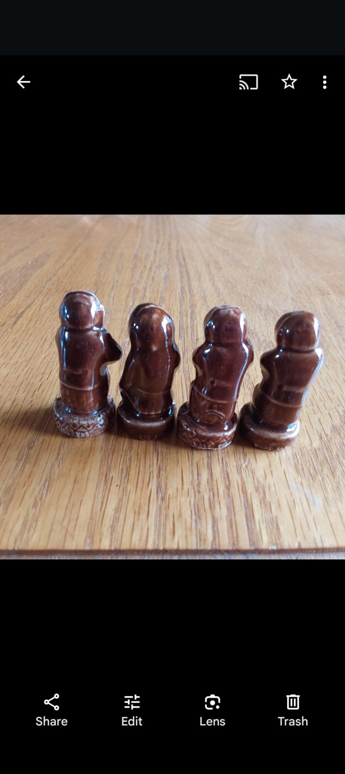 Lot of 4 Wade Whimsies Red Rose Tea Miniature Figurines-brown Ceramic ...
