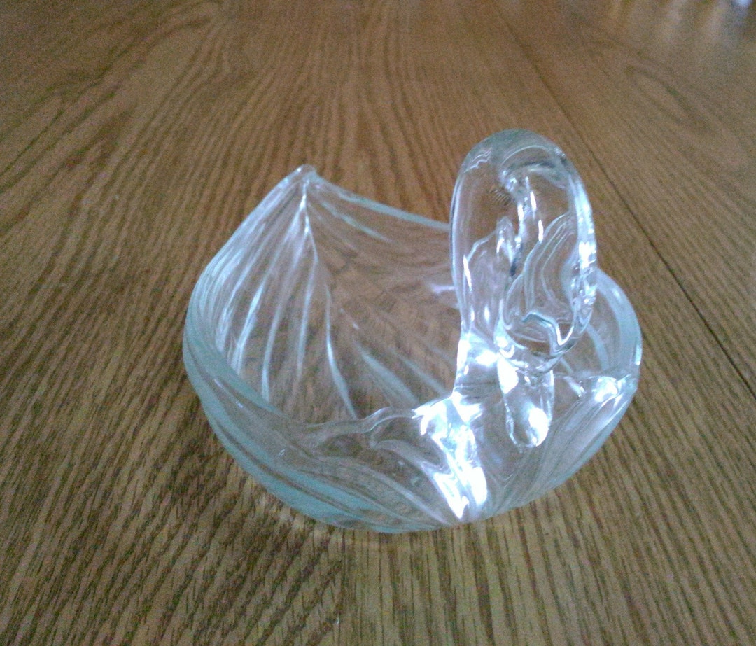 An Unmarked Heisey Large Heavy Swan Master Master Nut Dish. They Also ...