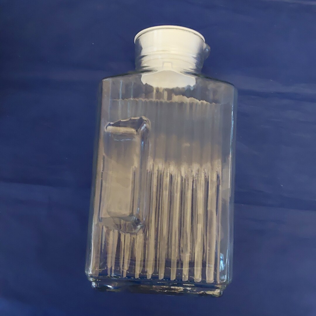 An Anchor Hocking Ribbed Space Saving Storage 64 Oz Pitcher With ...