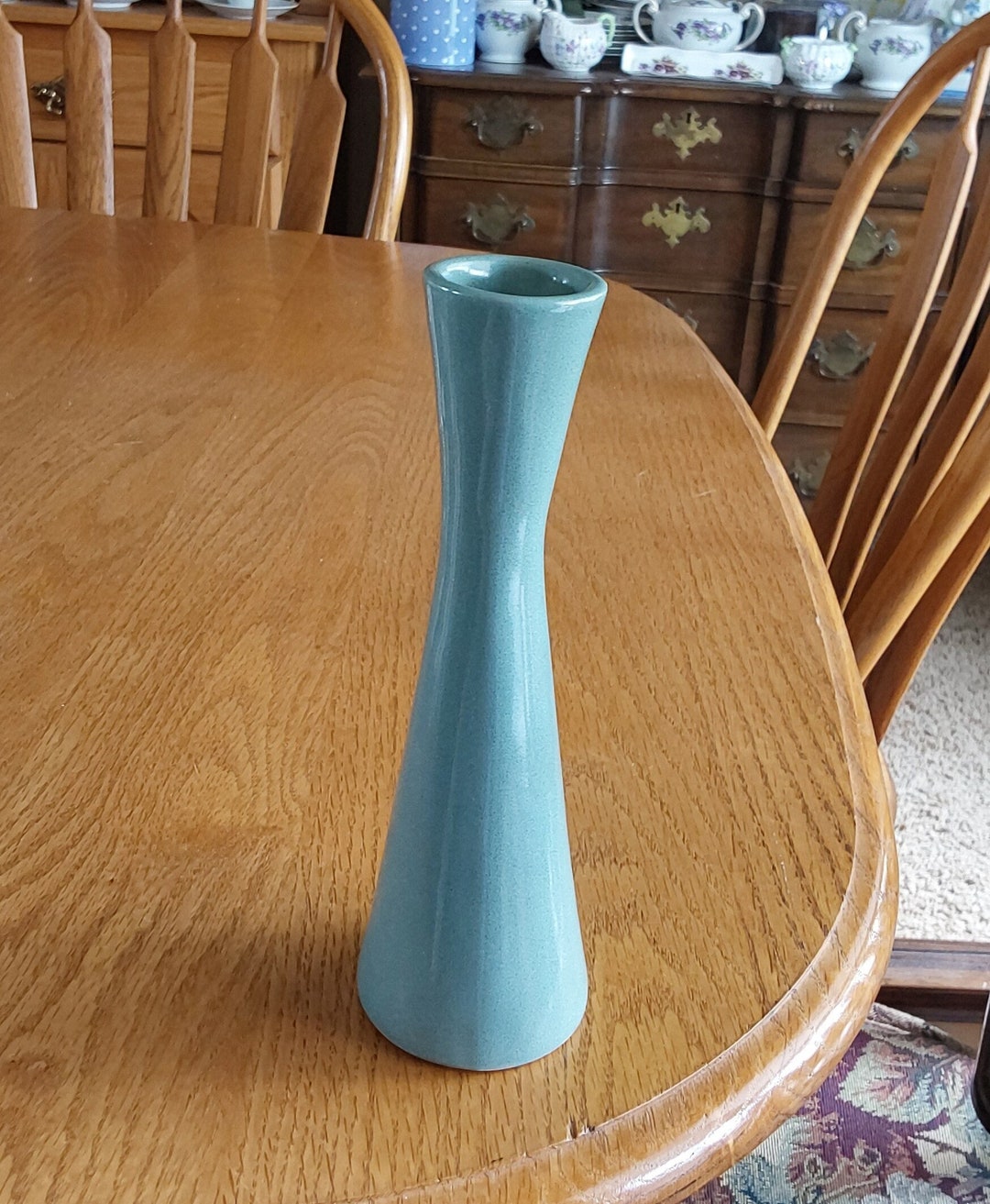 A 8" Tall Van Briggle Teal Colored Bud Vase. Vase 395 - Etsy