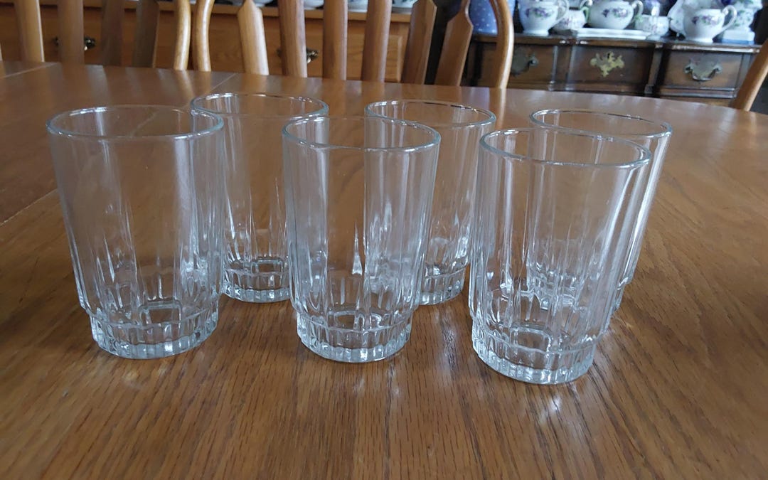 Set of 6-5.5 Oz Matching Crystal Arcoroc, From France, Juice Glasses in ...