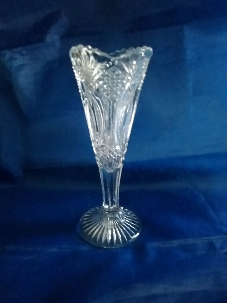 An Antique, Circa 1897, Mckee Glass Trumpet Shaped 6" Bud Vase in the ...