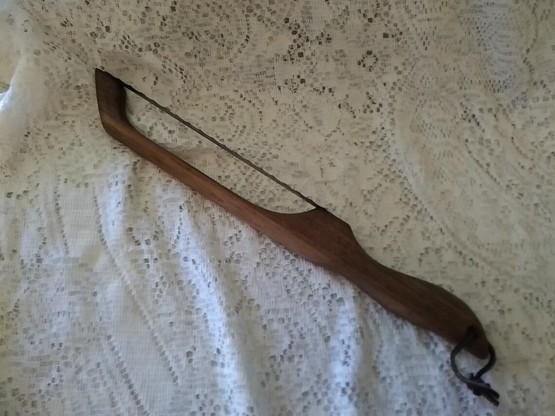 A 16 Inch Long Hand Made Bow Style Wooden Handled Bread. I - Etsy