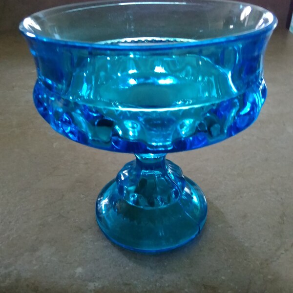 Blue Glass Compote - Etsy