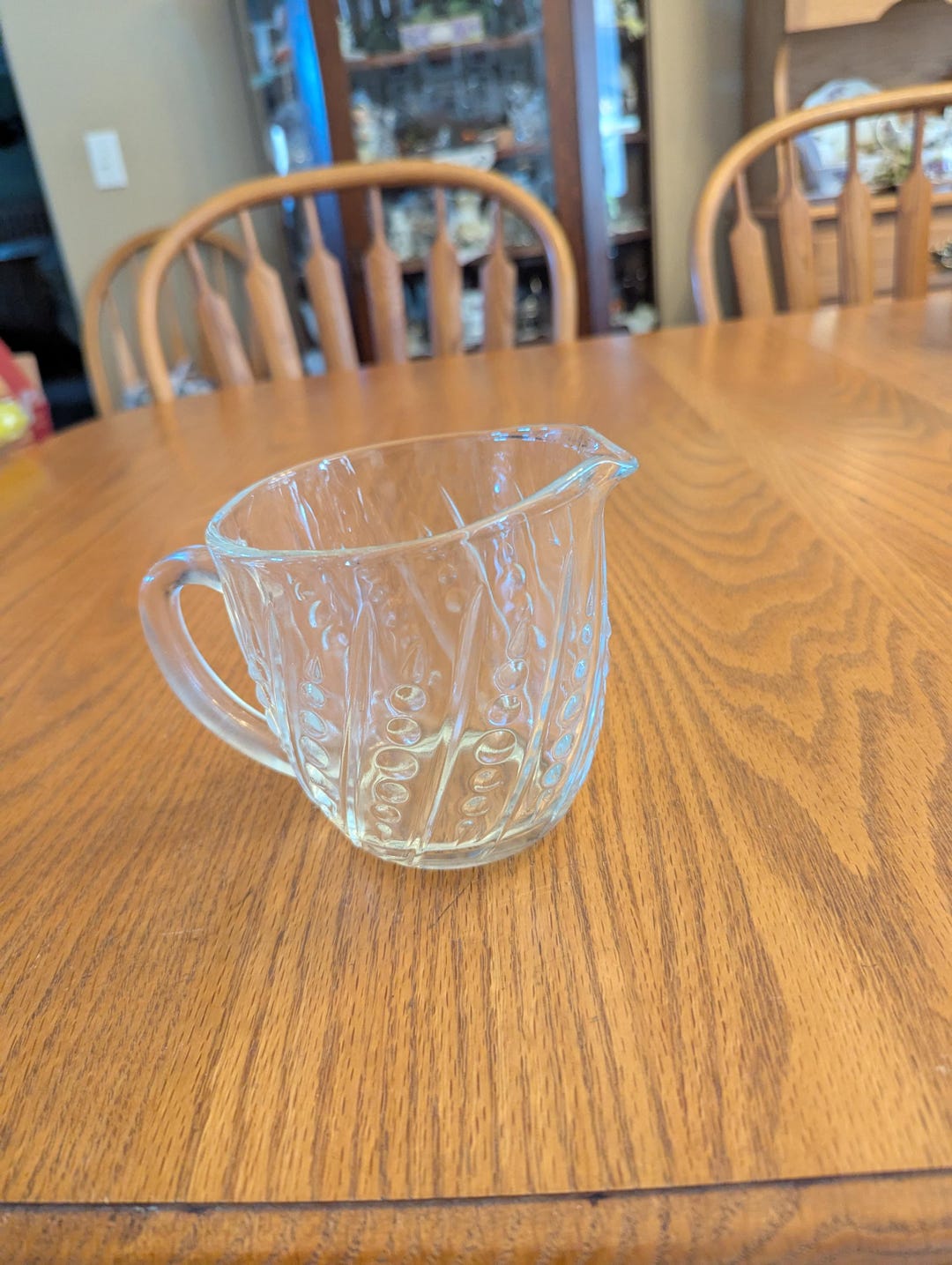 A Vintage Anchor Hocking "bead and Bar" Clear Glass Pitcher. Pitcher ...
