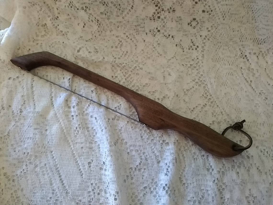 A 16 Inch Long Hand Made Bow Style Wooden Handled Bread. I - Etsy