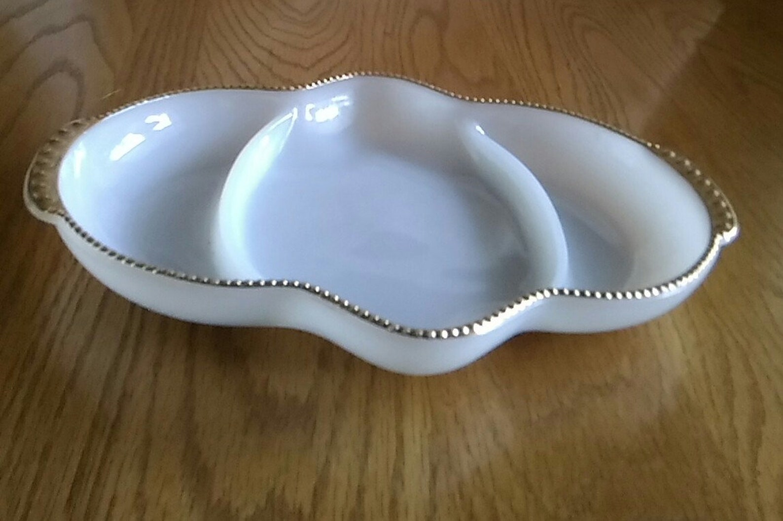 A White Fire King Ovenware to Serving Bowl is a Sectioned | Etsy