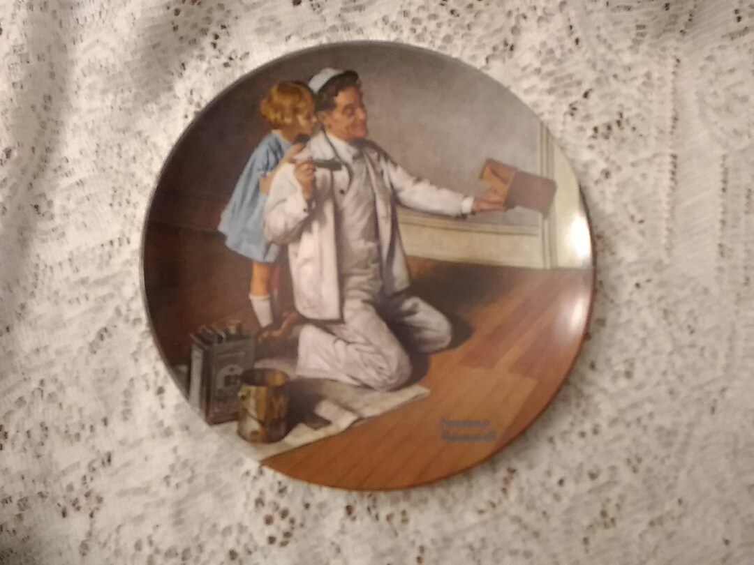 An 8.5" Norman Rockwell Collector Plate 1983 by Knowles, Entitled "the ...