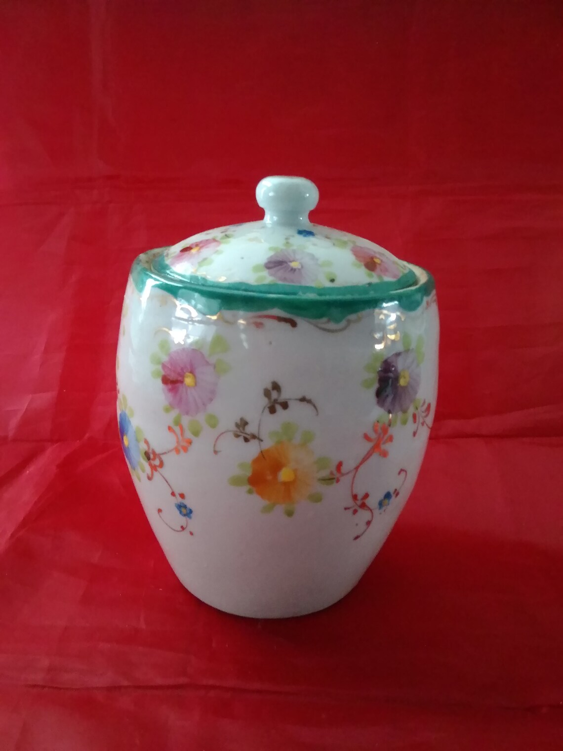 An Antique Multi-colored Floral Hand Painted White Porcelain - Etsy