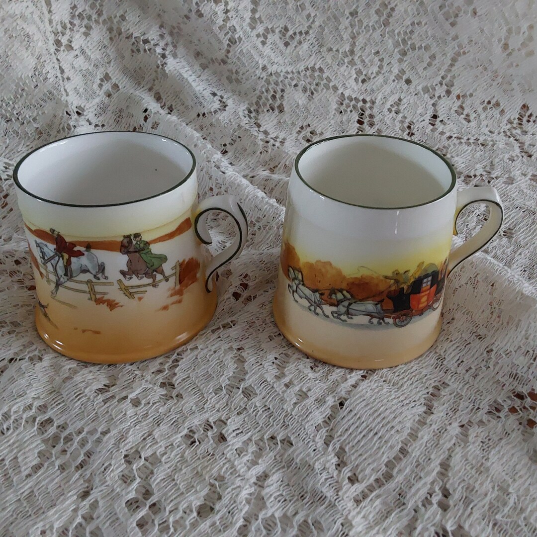 Two Royal Doulton Handled Mugs of "coaching Days" Scene by Victor ...