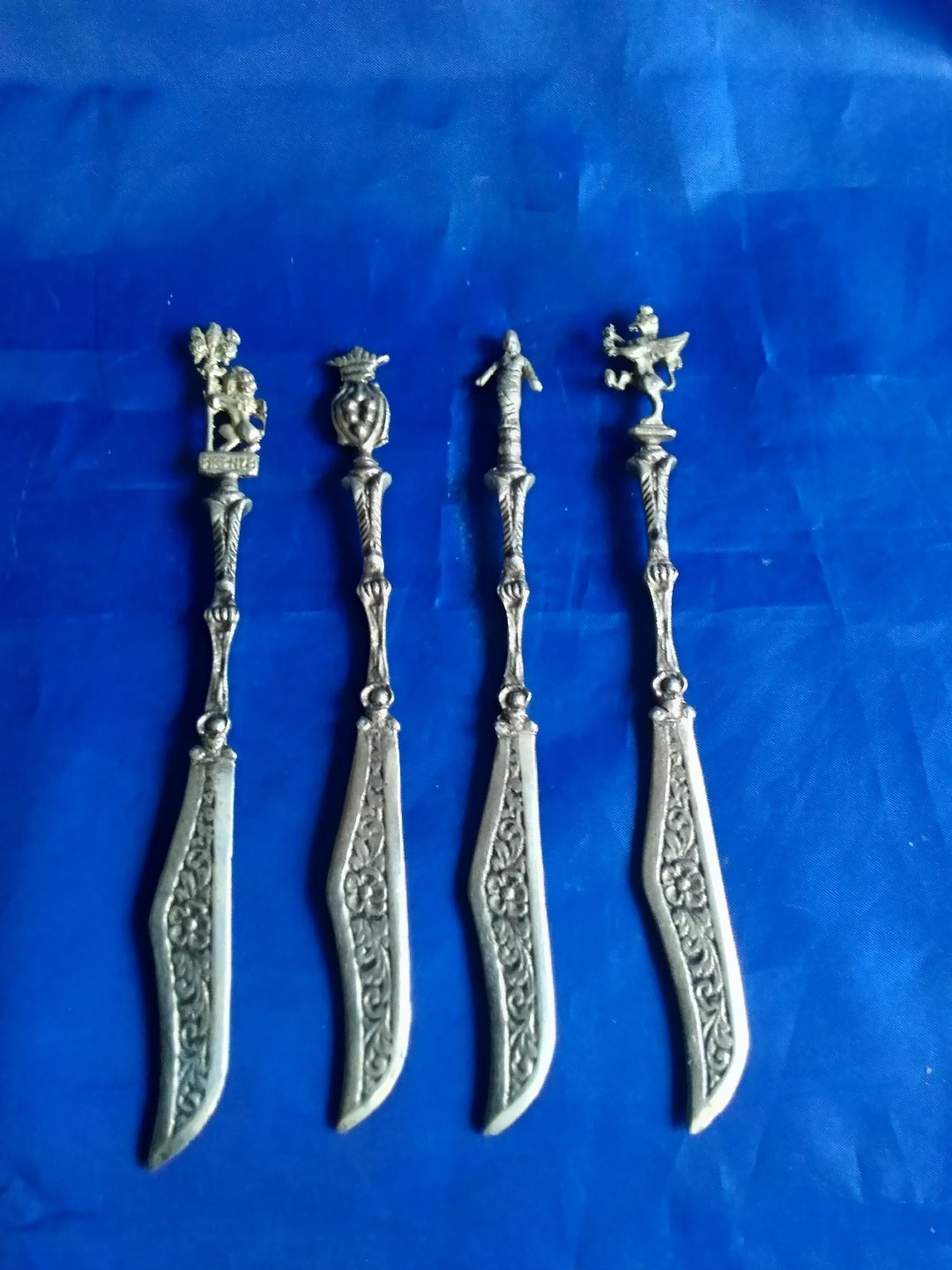 Set of 4 Unique Brass Butter Spreaders in the Bordini Montagnani Style ...