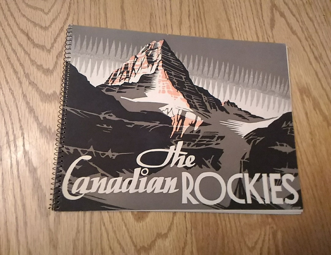 A 1950s the Canadian Rockies in a Wire Spiral Bound Book of a Series of ...