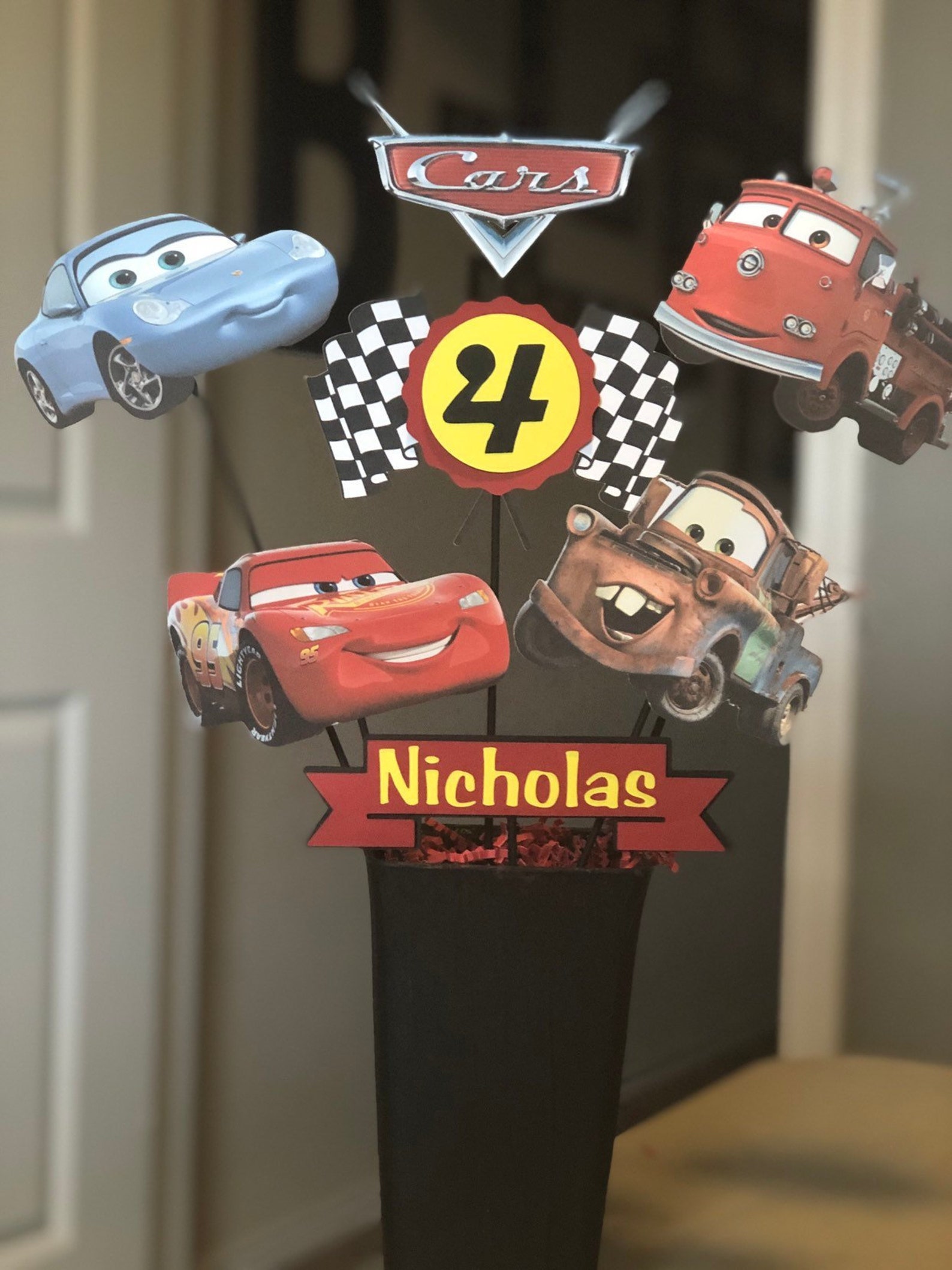 Pixar Cars Centerpiece Birthday Picks - Etsy