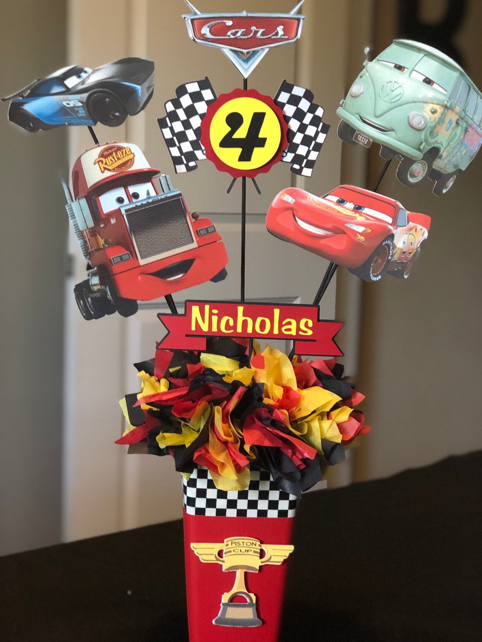 Pixar Cars Centerpiece Birthday Picks - Etsy