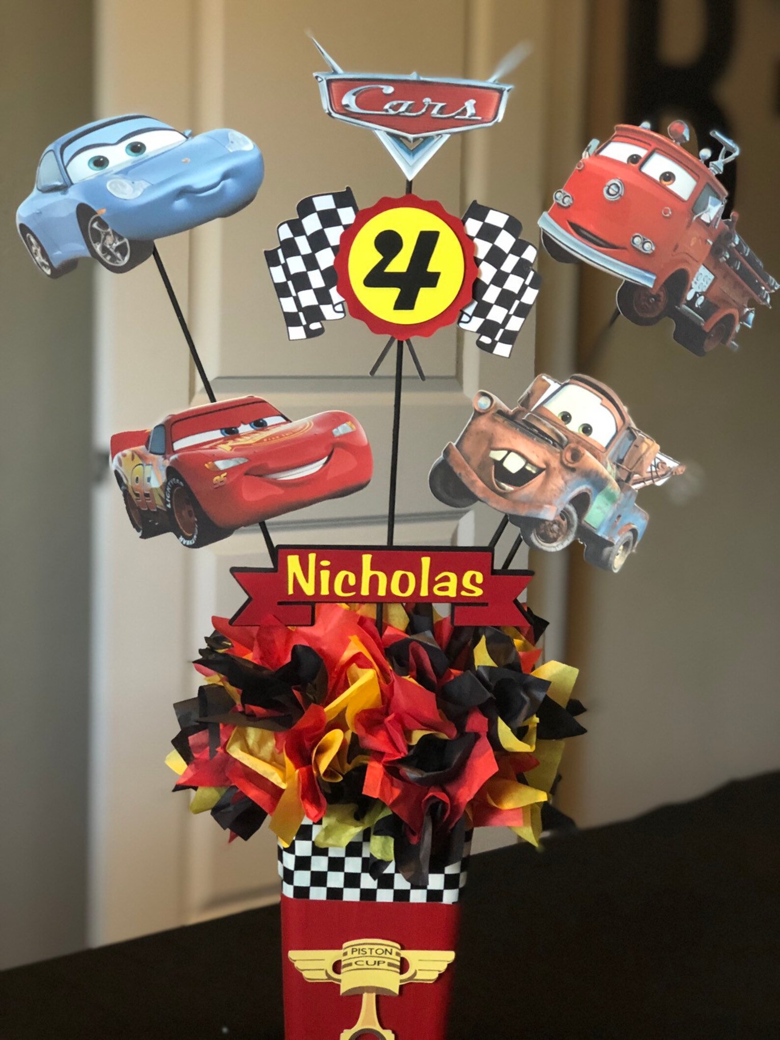 Pixar Cars Centerpiece Birthday Picks - Etsy