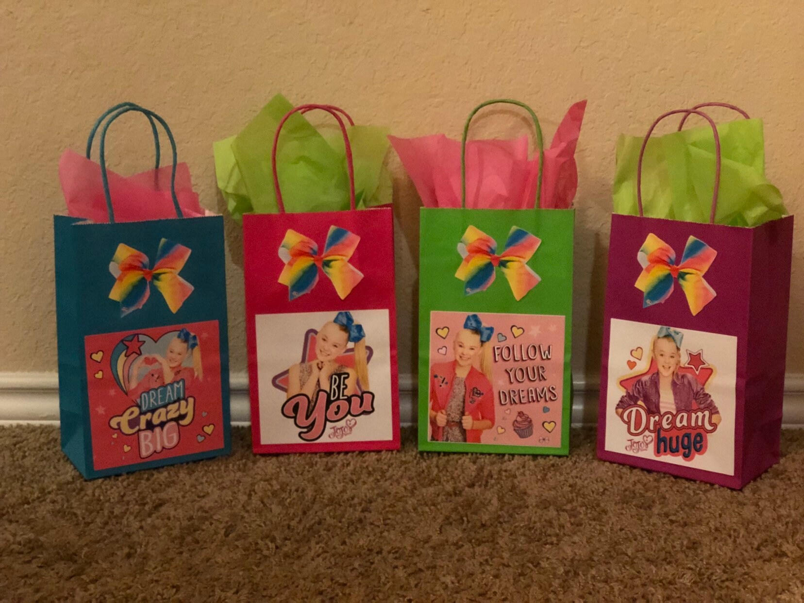 Jojo Siwa Favor Bags/goodie Bags/treat Bags - Etsy
