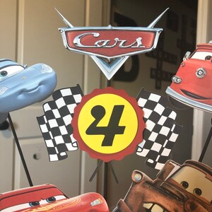Pixar Cars Centerpiece Birthday Picks - Etsy