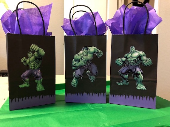 Hulk Birthday Favor Bags/Goodie Bag/Treat Bags | Etsy