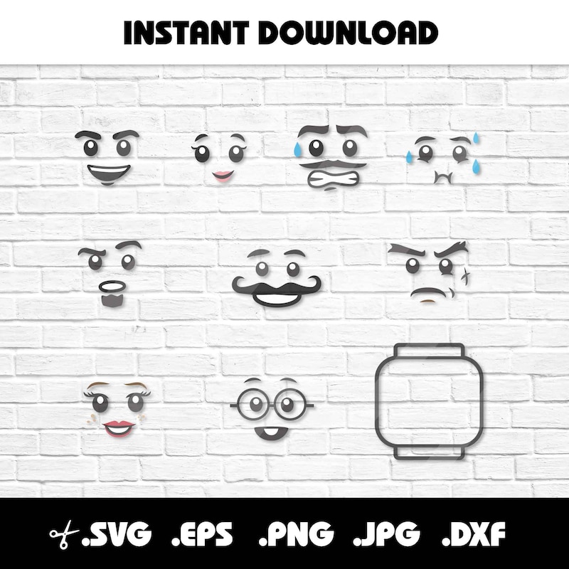 Brick Heads Svg - Etsy