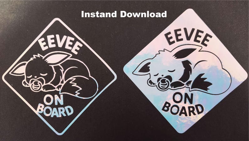Cute Eevee on Board SVG for Cricut or Silhouette Machines - Etsy