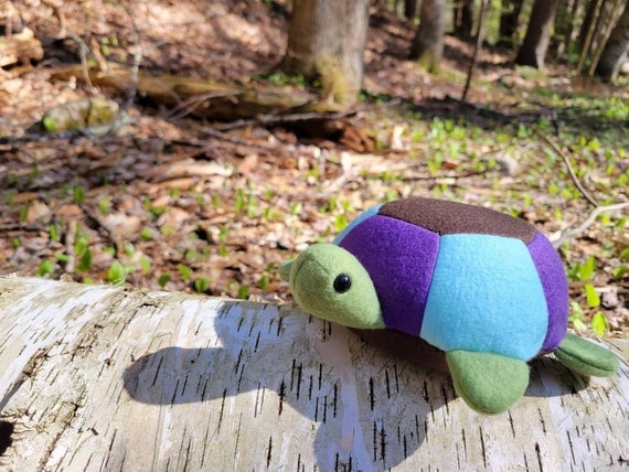 Multi-color Turtle Stuffed Animal Reptile Soft Toy Stuffed - Etsy