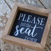 Please put the seat down sign Bathroom sign Bathroom decor | Etsy