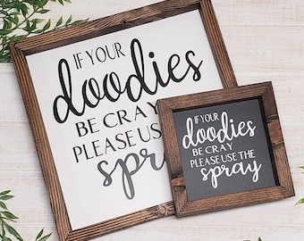Please Spray Bathroom Sign - Etsy