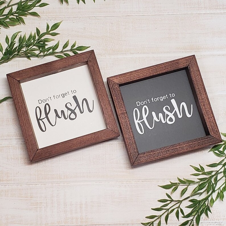 Bathroom Sign Don't Forget to Flush - Etsy