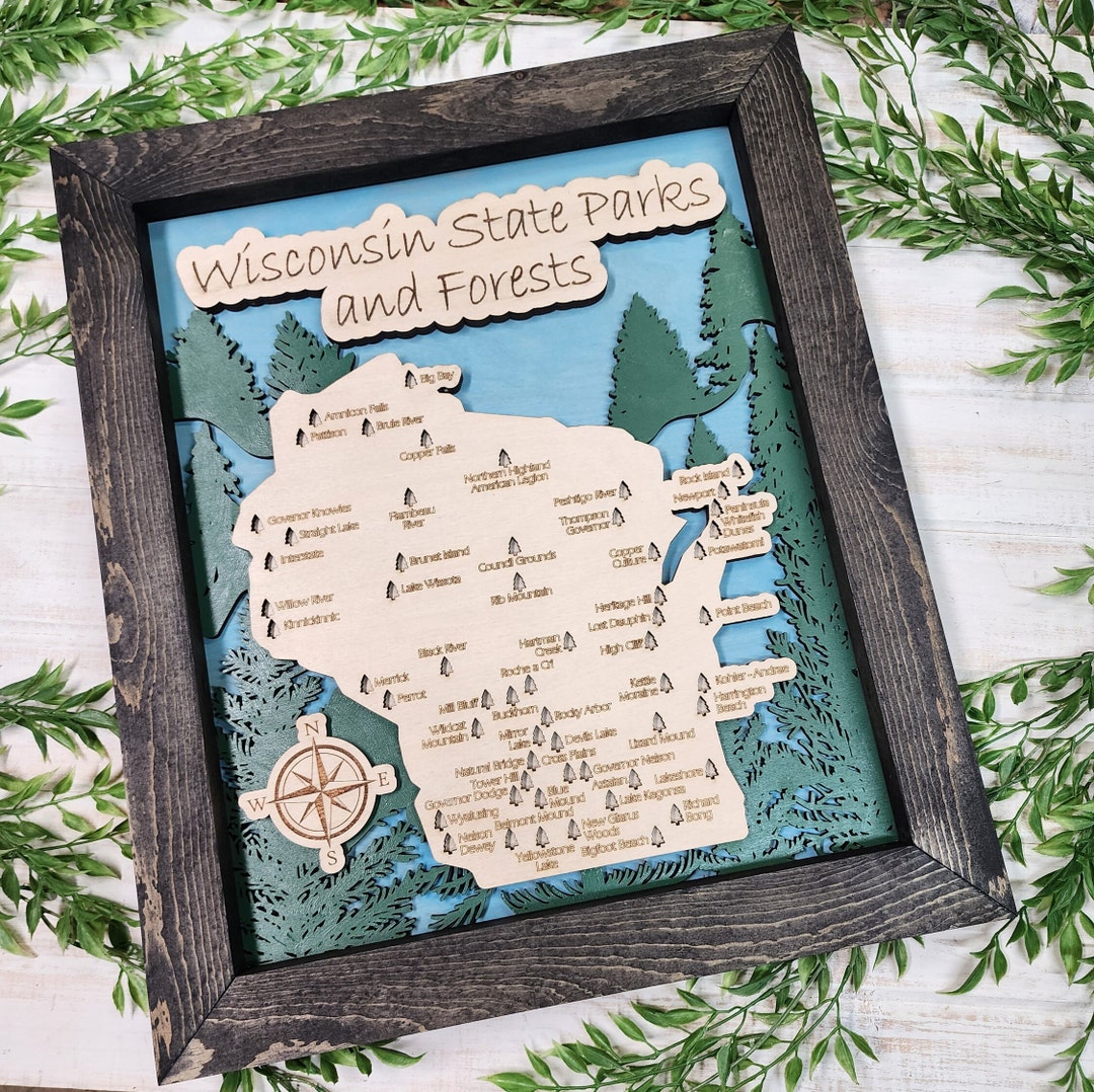 Wisconsin State Park and Forests Map, Wisconsin State Park & Forest ...