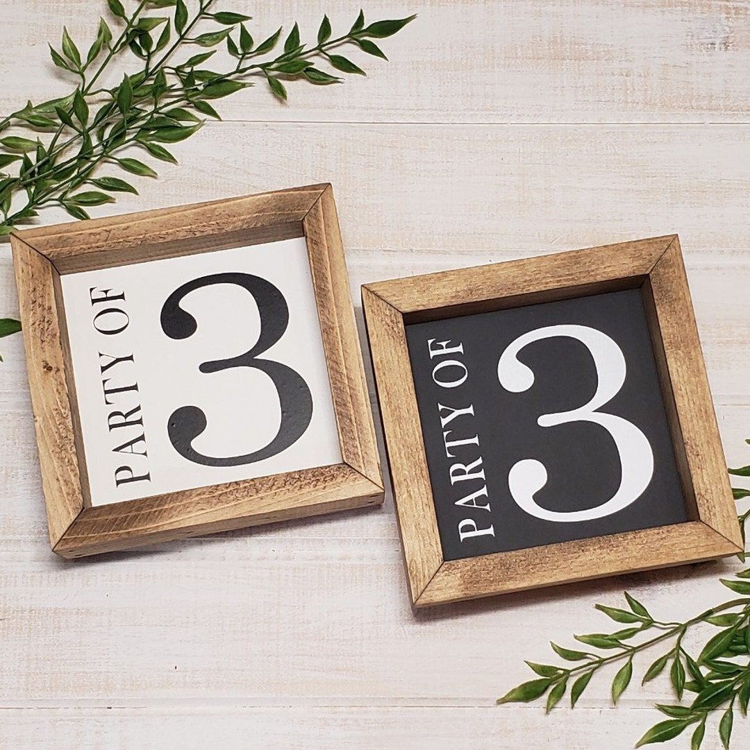 Party of Sign, Family Number Sign, Number Sign, Farmhouse Sign, Wood ...